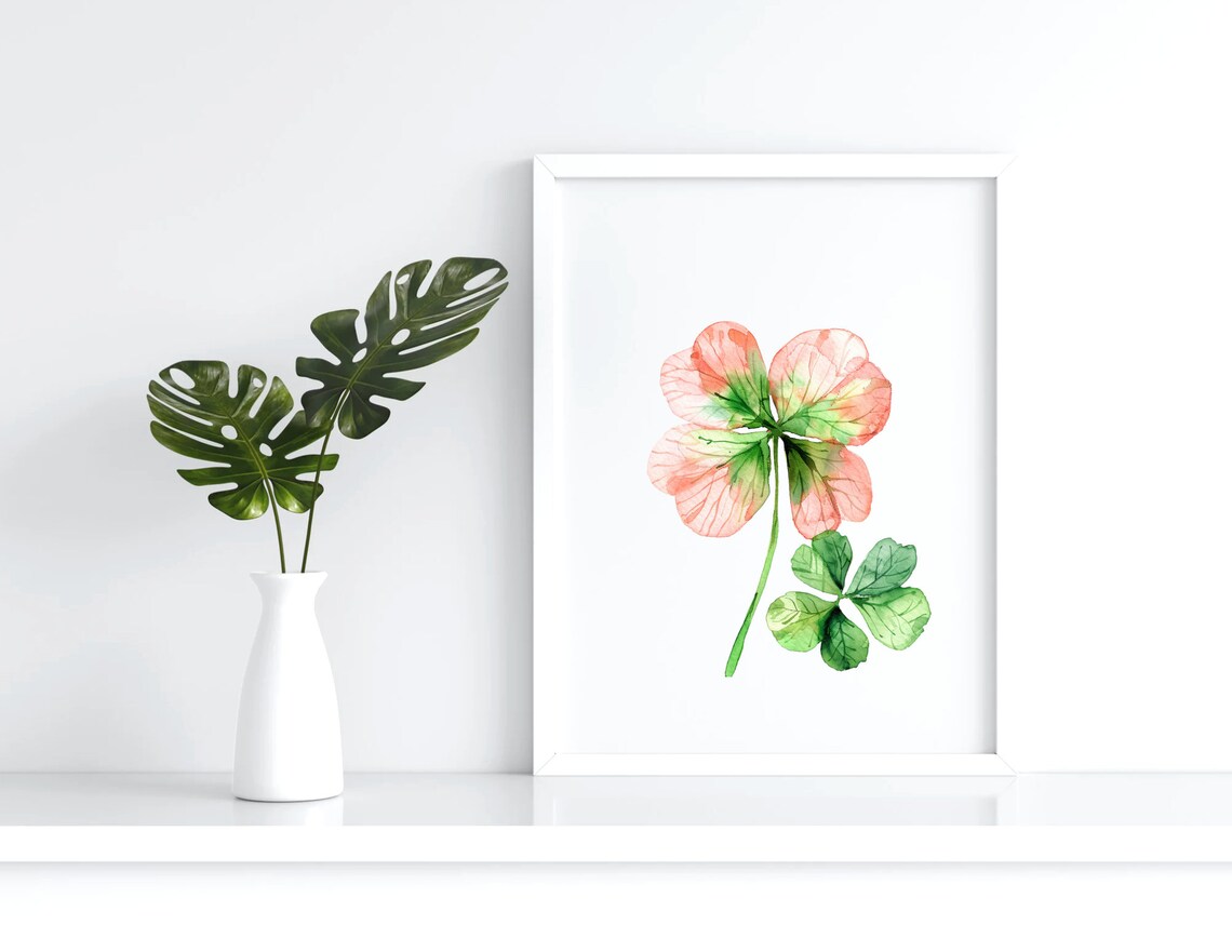 Clipart Four-leaf Clover | Watercolor Four-leaf Clover PNG ...