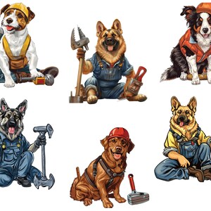 Clipart Working Dog Tool Holters | Working Dog With Tools PNG ...