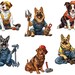 Clipart Working Dog Tool Holters | Working Dog With Tools PNG ...