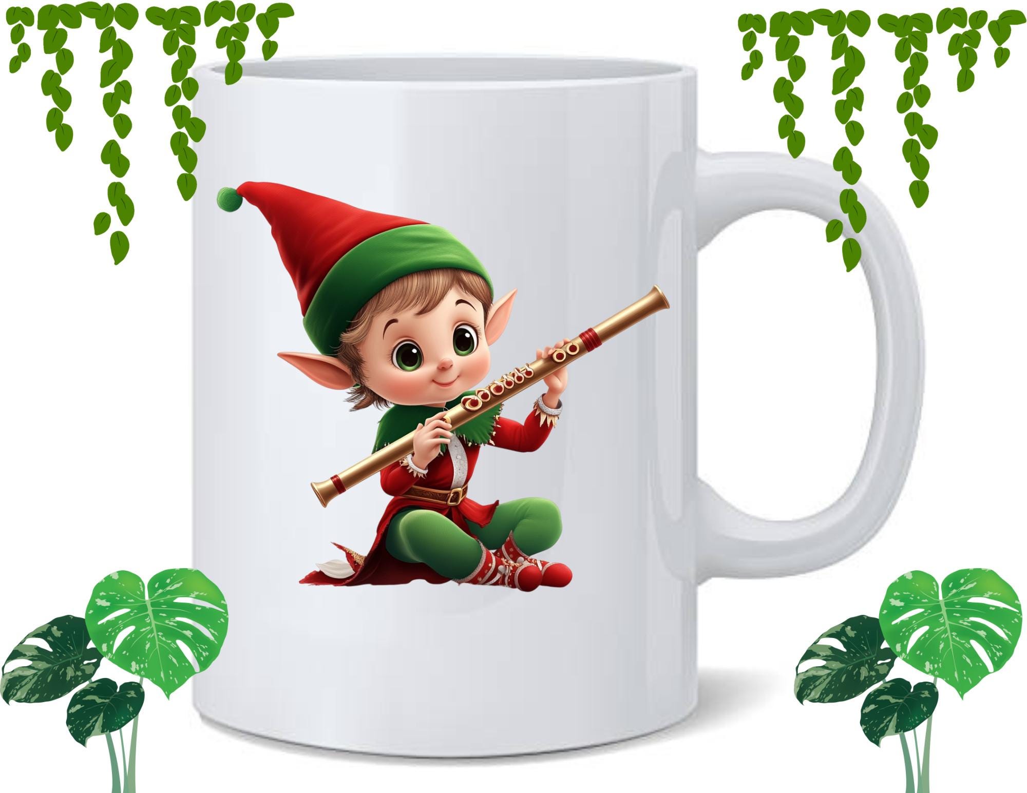 Elf Flute Player Clipart: Fantasy PNG Illustrations (commercial Use) - Etsy