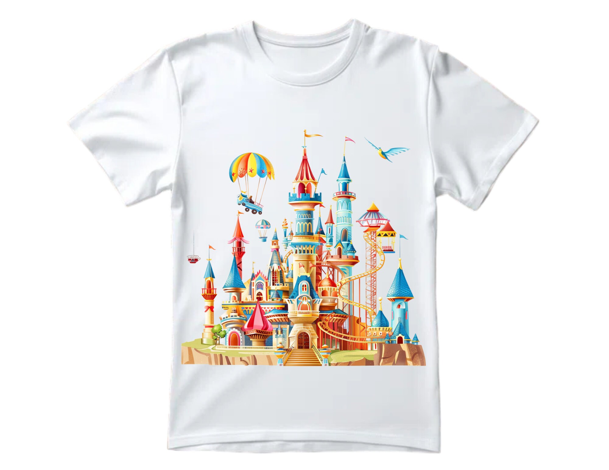 Amusement Park Clipart Bundle, Carnival Rides PNG, Digital Print ...