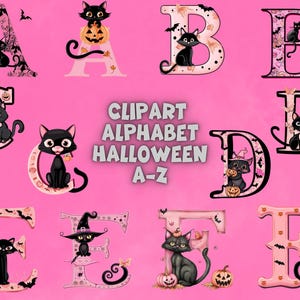 Clipart Halloween Alphabet Clipart A-Z | 2 Versions of Each Letter ...