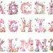 Easter Bunny Alphabet Clipart: Spring Letter Set (PNG, Commercial Use ...