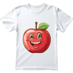 Funny Cartoon Apples Clipart | Playful PNG Illustrations (instant ...