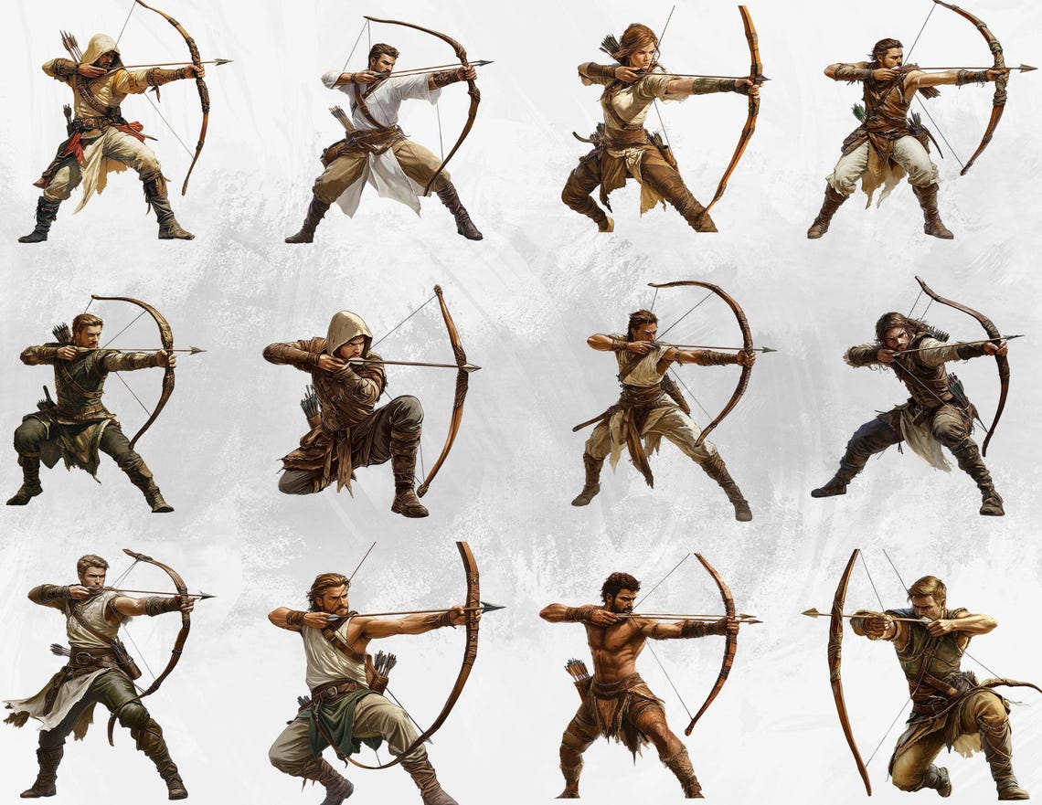 Clipart Archers Art | Digital Print Archers 56 PNG | Digital Print ...