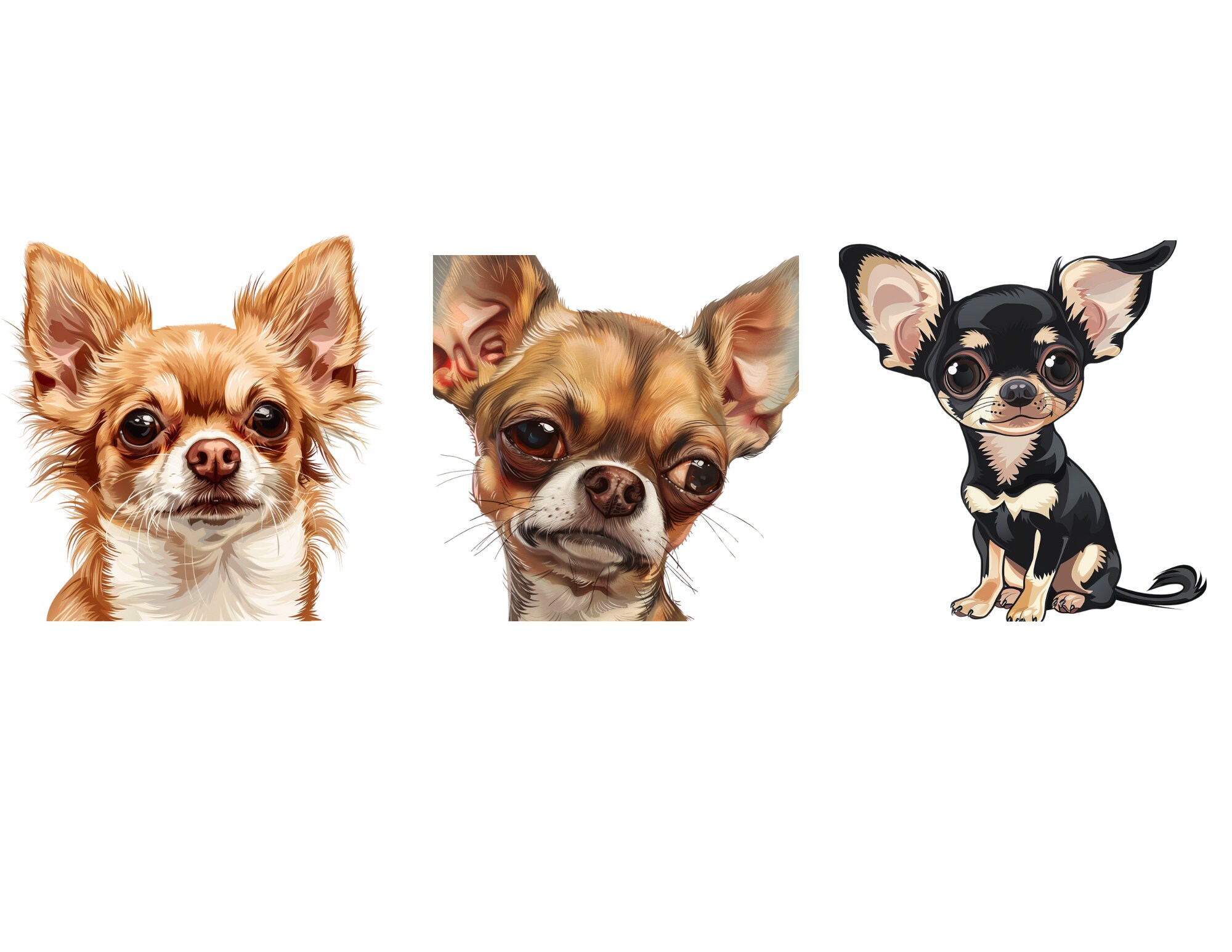 Clipart Chihuahua Dogs Chihuahua Dogs PNG Digital Print Chihuahua Dogs ...