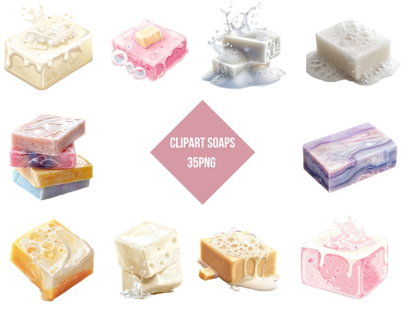 Clipart Soaps Set | Digital Soap Prints | Printable Soap Graphics ...