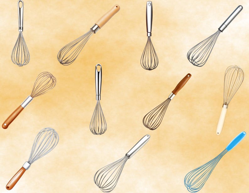 Whisk Clipart Bundle | Kitchen PNG Illustrations | Digital Whisk ...