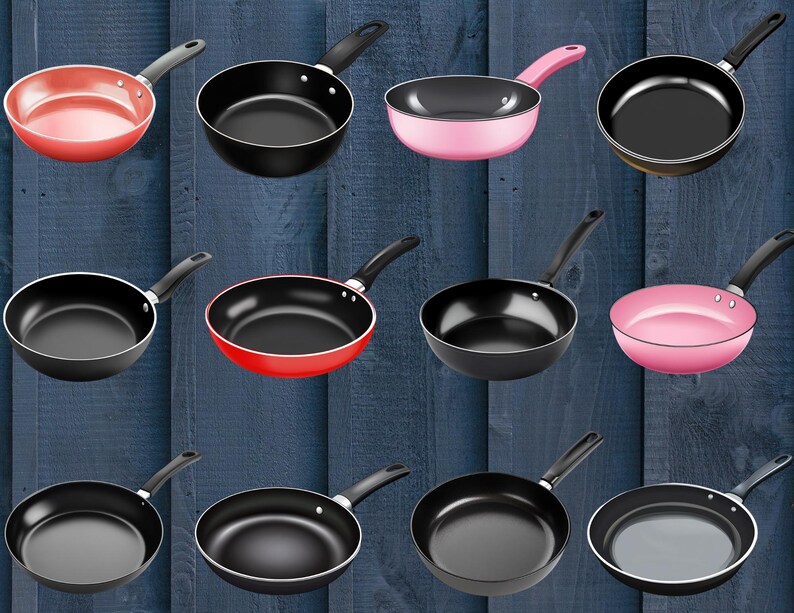 Pan Clipart Bundle | Pretty Pan PNG | Digital Print Kitchen PNG ...