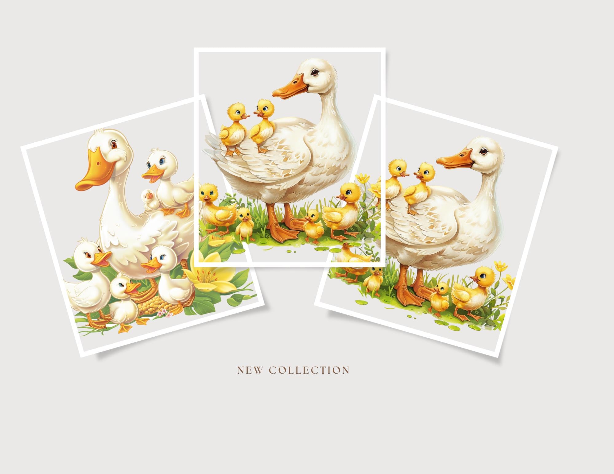 Clipart Adorable Ducks With Ducklings | Ideal for Crafts & Scrapbook ...