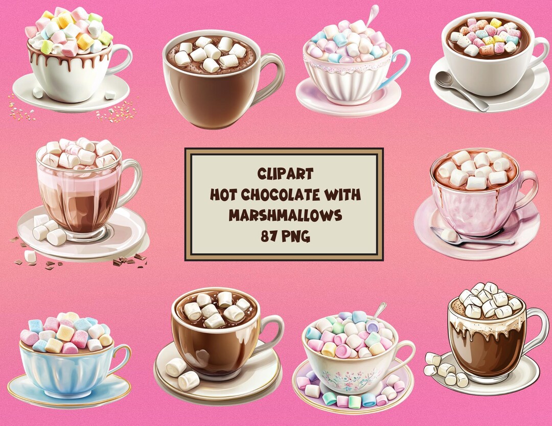 Hot Chocolate With Marshmallows Clipart | Cozy Winter Treat, Perfect ...