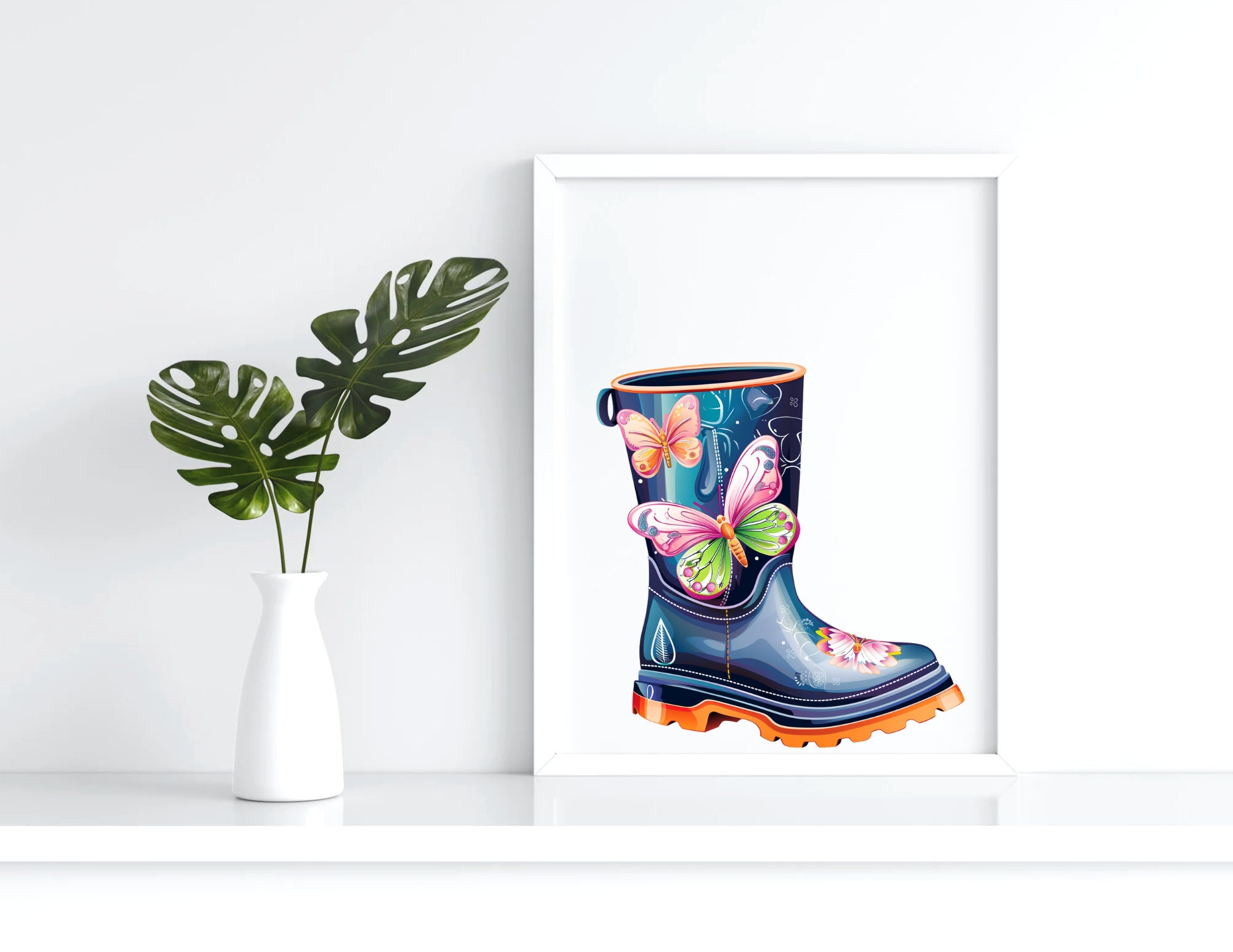 Rain Boots Clipart Bundle | Kids Wellies PNG | Digital Colorful Boots ...