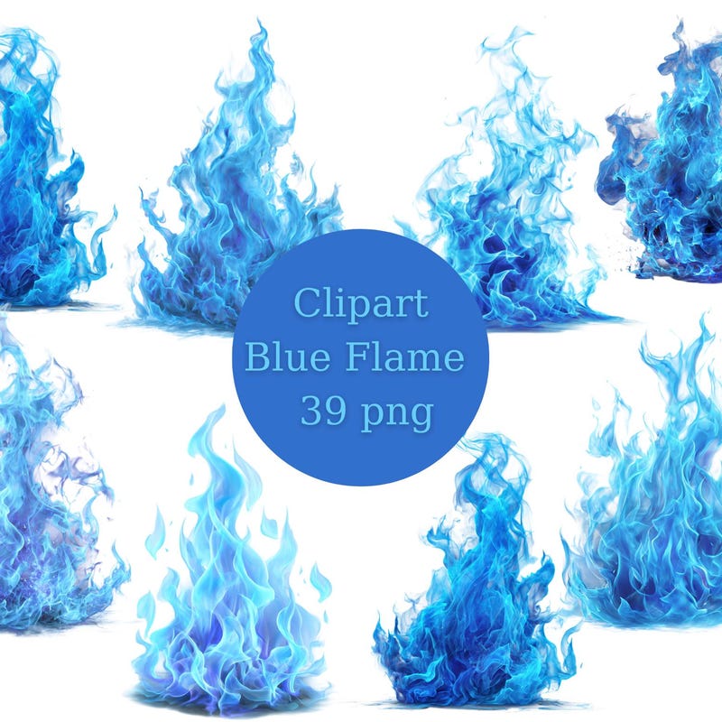 Blue Flame Overlay Svg - Etsy