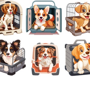 Clipart Dog Crates | Dog Crates PNG | Digital Print Dog Crates ...