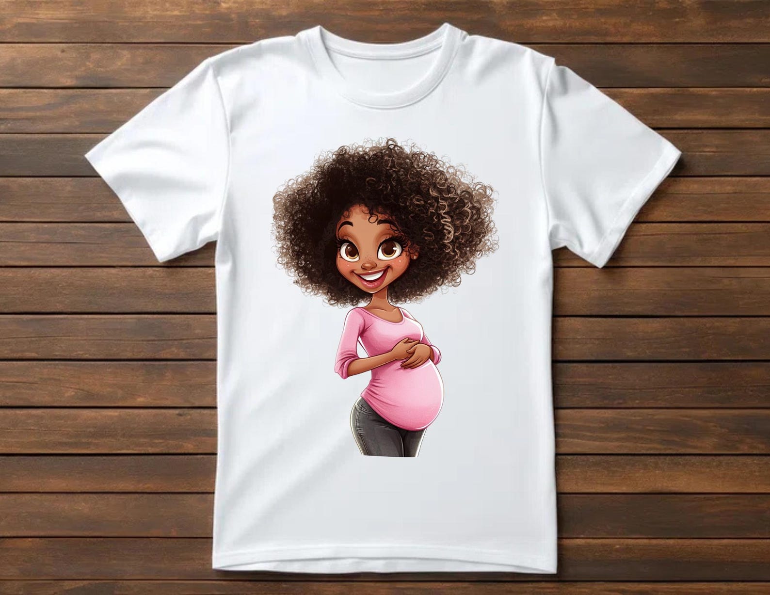 Pregnant Black Women Clipart | Maternity Illustration 17 PNG ...