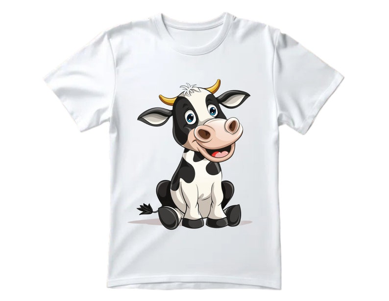 Funny Cow Clipart Bundle, Cute Cartoon Cows PNG, Farm Animal Clipart ...