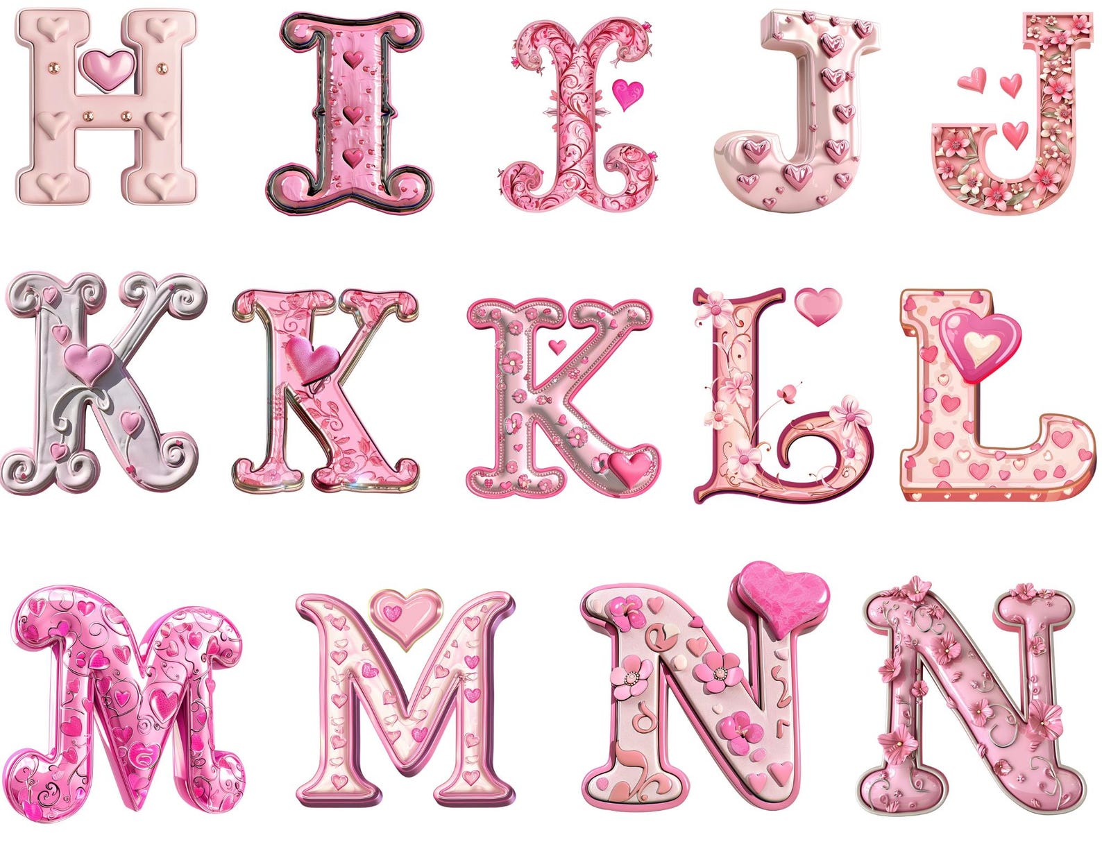Alphabet Clipart Set, 3 Designs per Letter, Beautiful for Prints ...