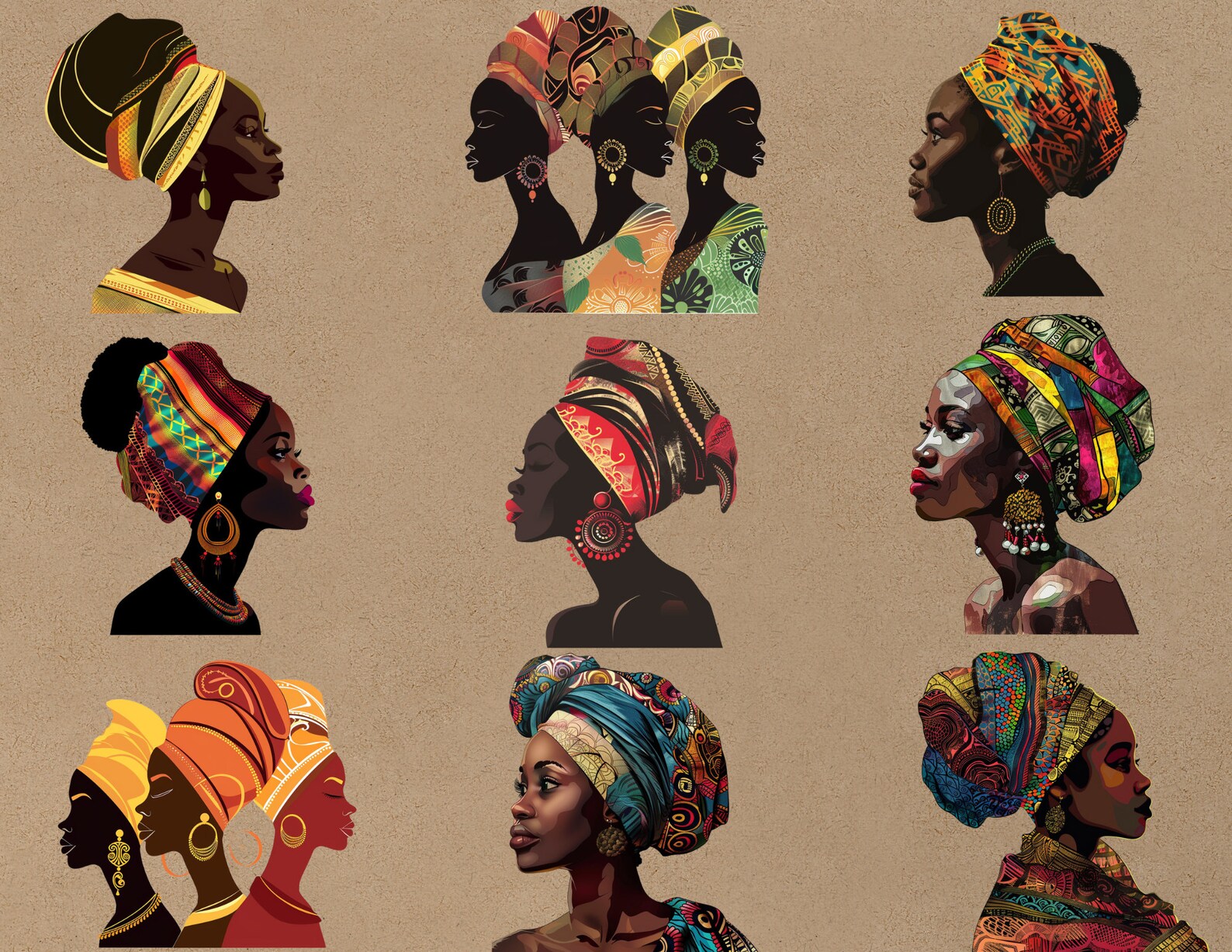 Clipart African Women | African Beauty | African Woman Portrait ...