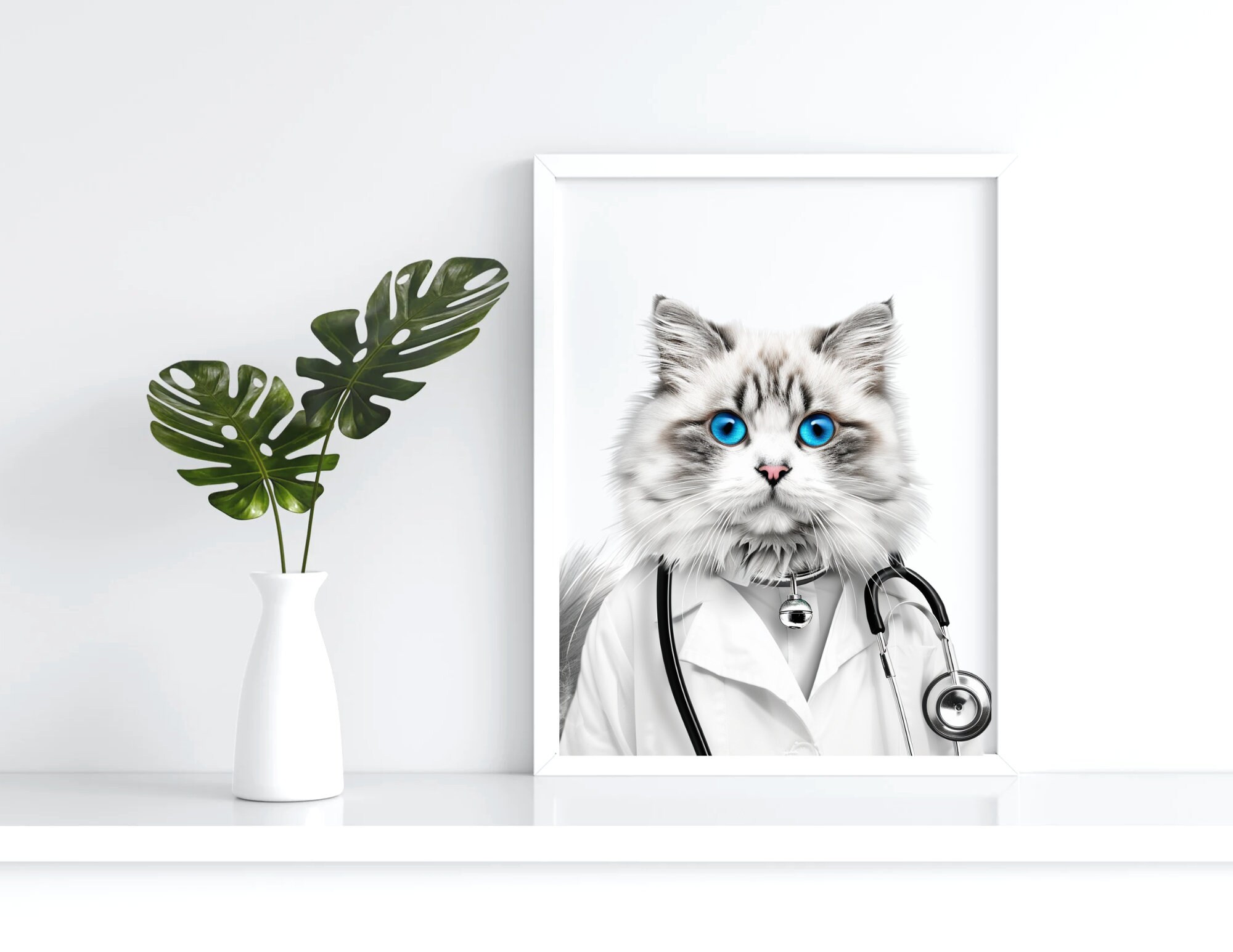 Clipart Doctor Cats Doctor Cats PNG Digital Print Pretty Doctor Cats ...