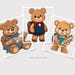 Clipart Cute School Bears | 29 Pngs | Adorable School Bear Designs ...