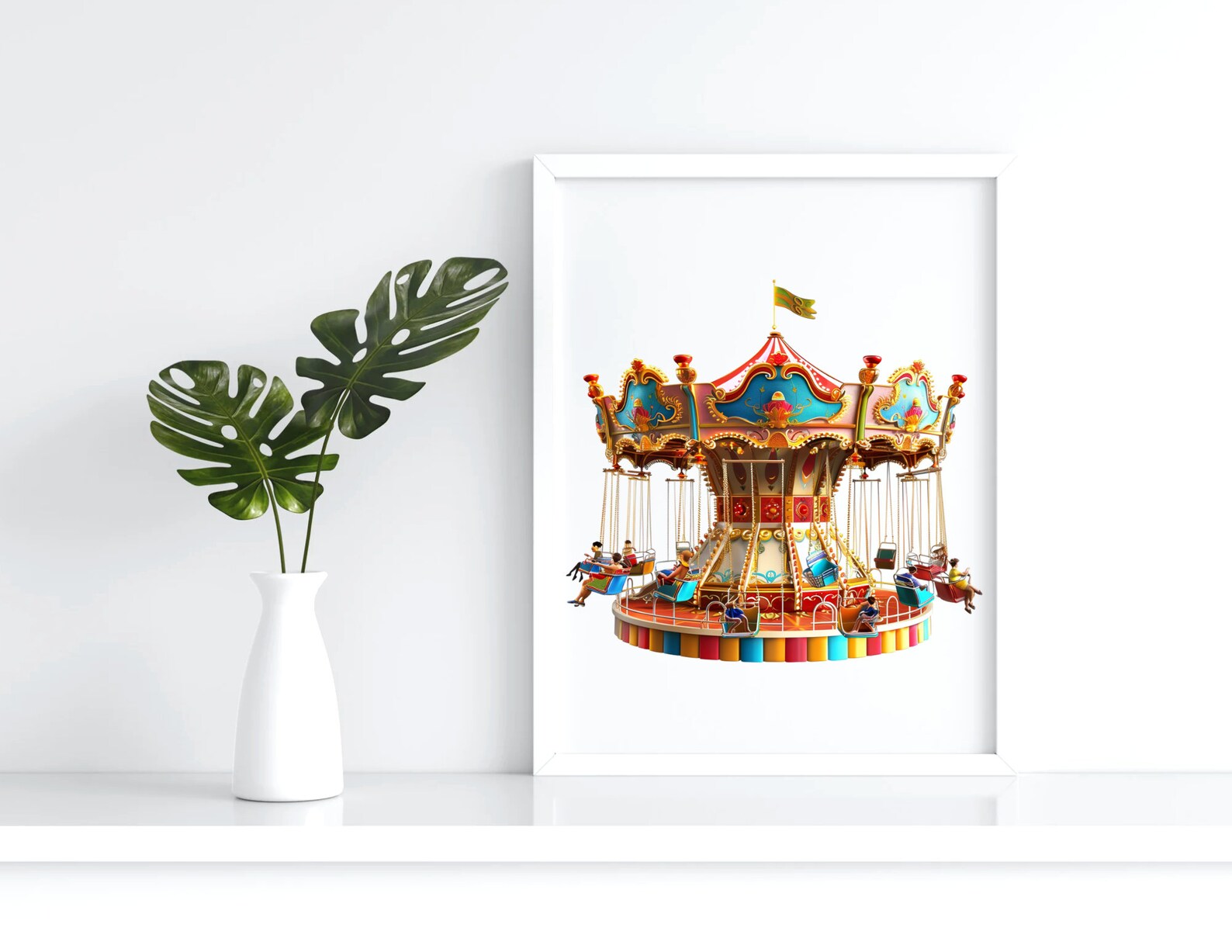 Amusement Park Clipart Bundle, Carnival Rides PNG, Digital Print ...