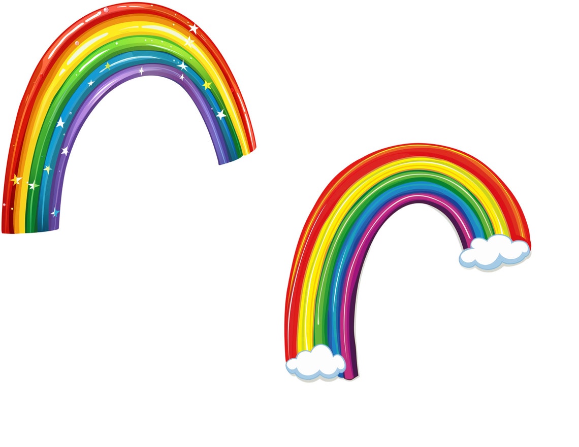 Rainbows Clipart Bundle | Magical Rainbow Designs PNG | Digital Art ...