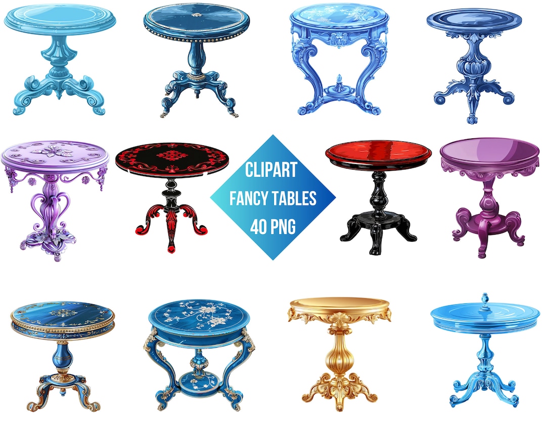 Clipart Fancy Tables | Fancy Tables PNG | Digital Print Fancy Tables ...