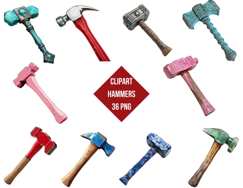 Clipart Hammers Hammers PNG Digital Print Hammers Collection ...