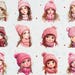 Winter Girls With Cozy Hats Clipart | Winter Vibes PNG | Digital Print ...