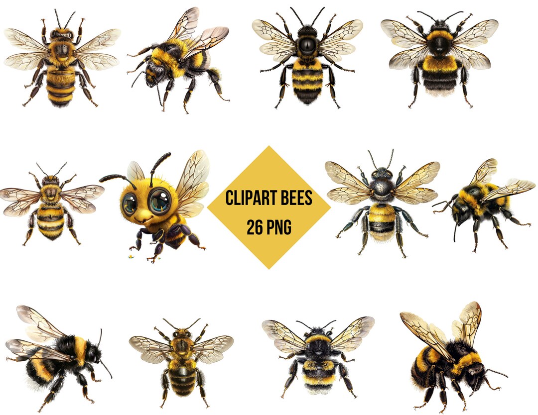 Clipart Bees | Buzzworthy Bee Printables | Sweet Honeybee Clip Art Pack ...