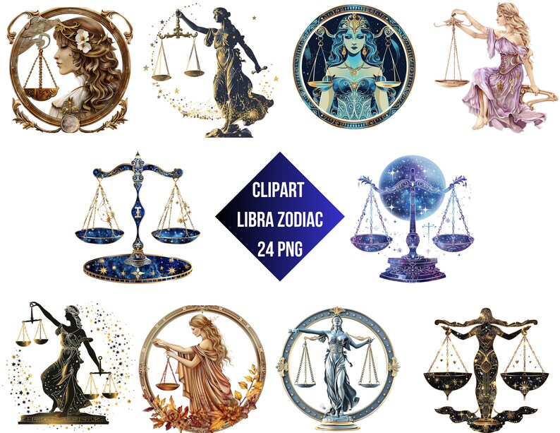 Clipart Libra Zodiac | Libra Zodiac PNG | Digital Print Libra Zodiac ...