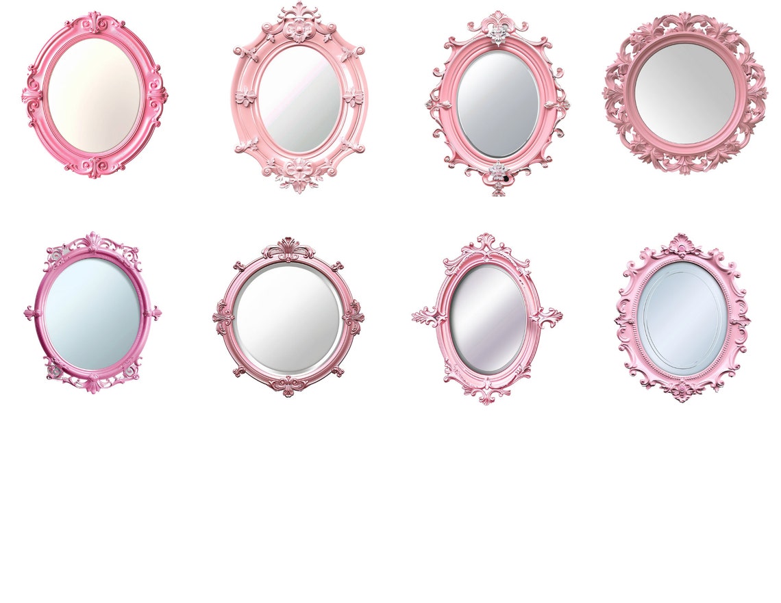 Mirrors Clipart Set | Elegant Mirrors PNG | Boho Chic Mirrors Bundle ...