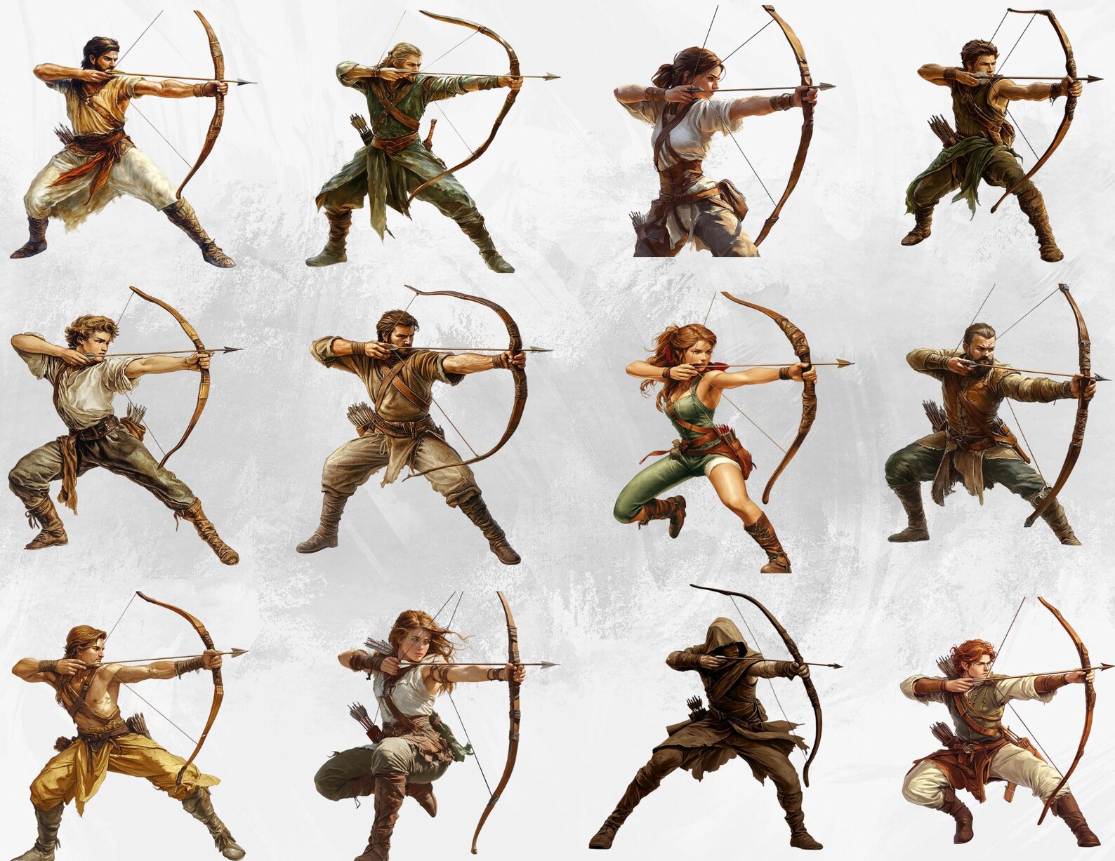 Clipart Archers Art | Digital Print Archers 56 PNG | Digital Print ...