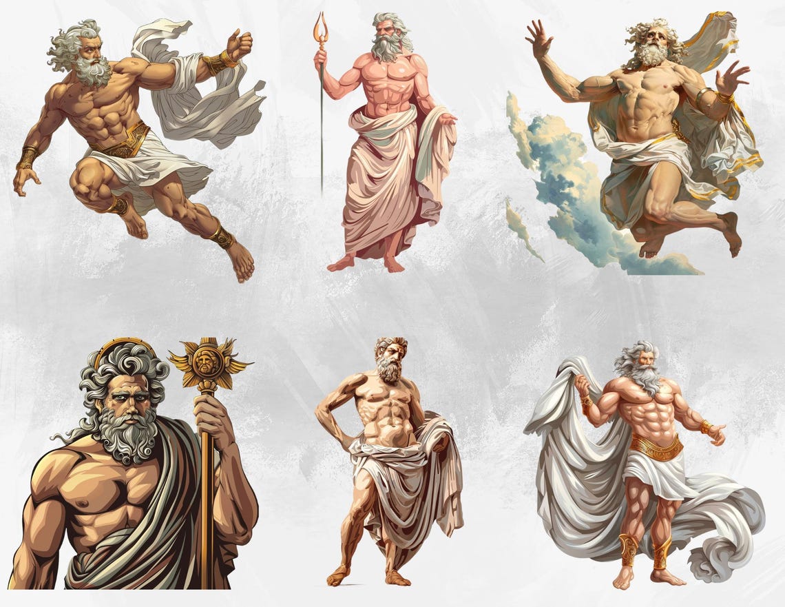 Clipart Greek Gods | 29 PNG Digital Print Greek Gods | Transparent ...