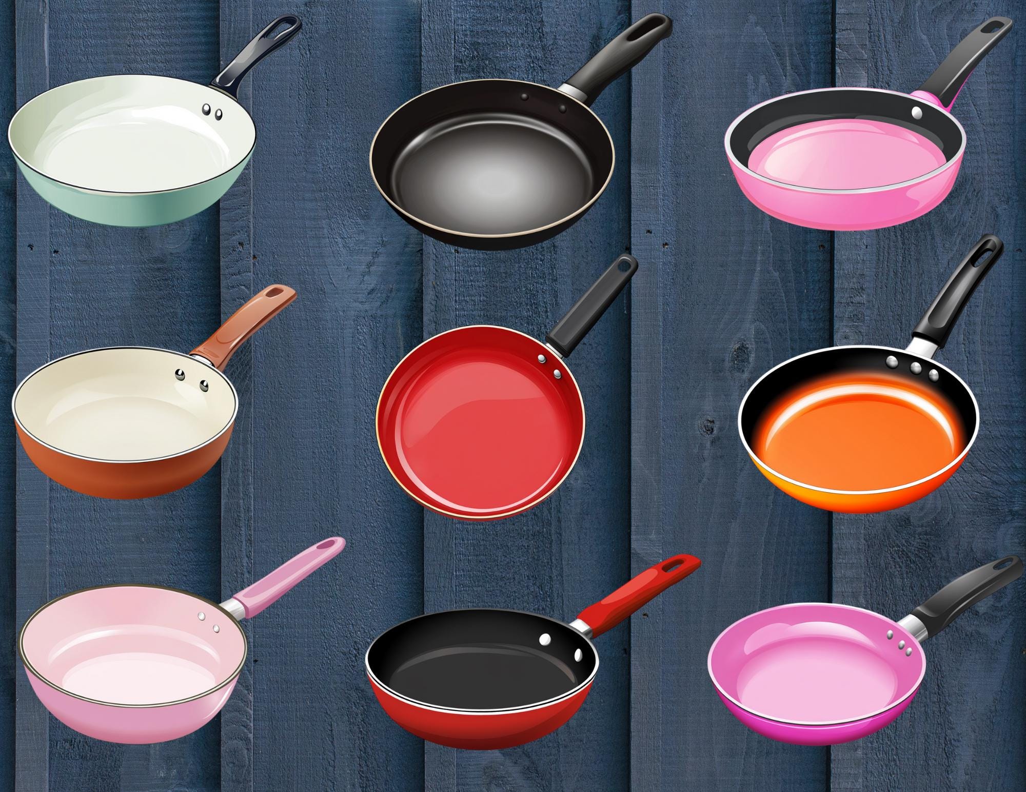 Pan Clipart Bundle | Pretty Pan PNG | Digital Print Kitchen PNG ...