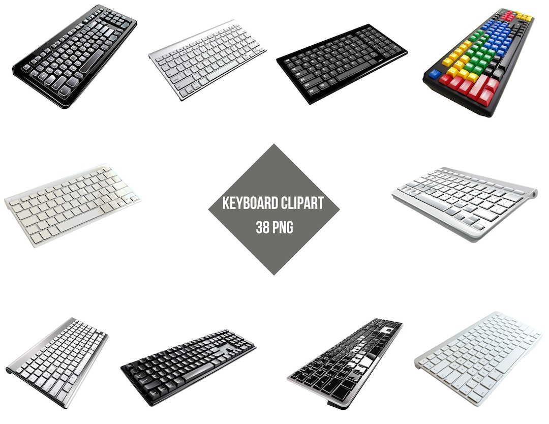 Clipart Keyboards Keyboards PNG Digital Print Keyboards - Etsy
