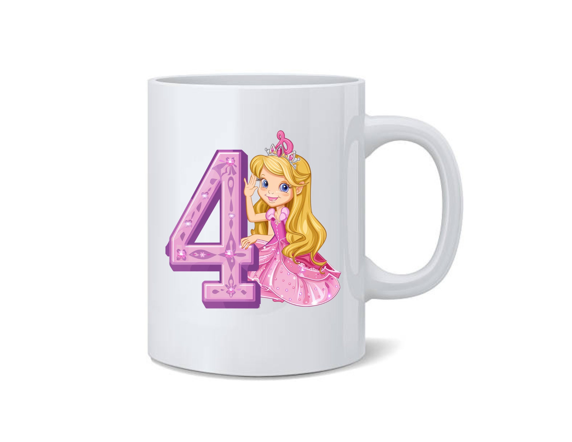 Princess Numbers Clipart, Fairy Tale Number PNG, Pink Girl Birthday ...