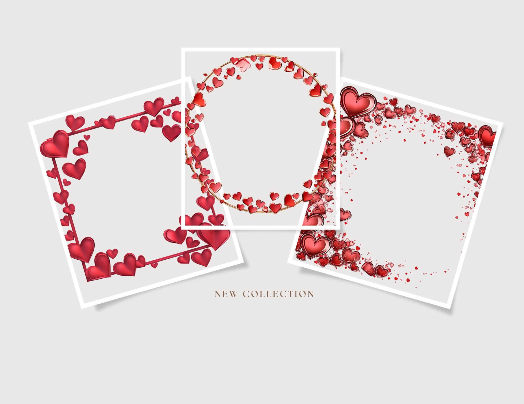 Clipart Set of Hearts Frames | Perfect Frames for Invitations and ...