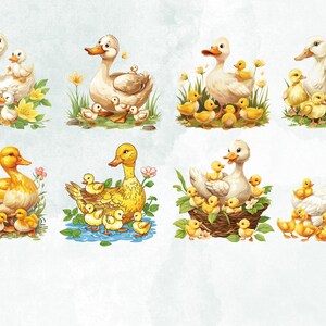 Clipart Adorable Ducks With Ducklings | Ideal for Crafts & Scrapbook ...