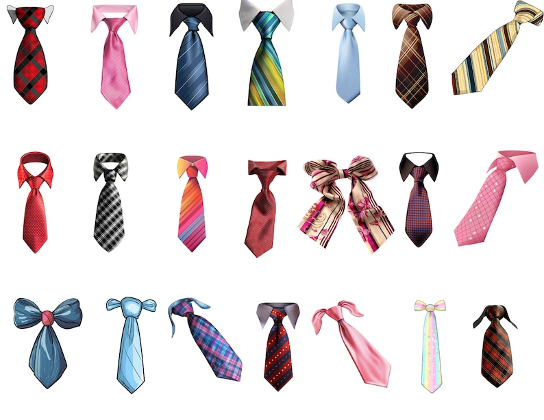 Ties Clipart Set | 52 Pngs for Design Projects and Personalization ...