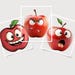 Clipart Funny Apples | 57 PNG Funny Apples | Digital Print Cute Aplles ...
