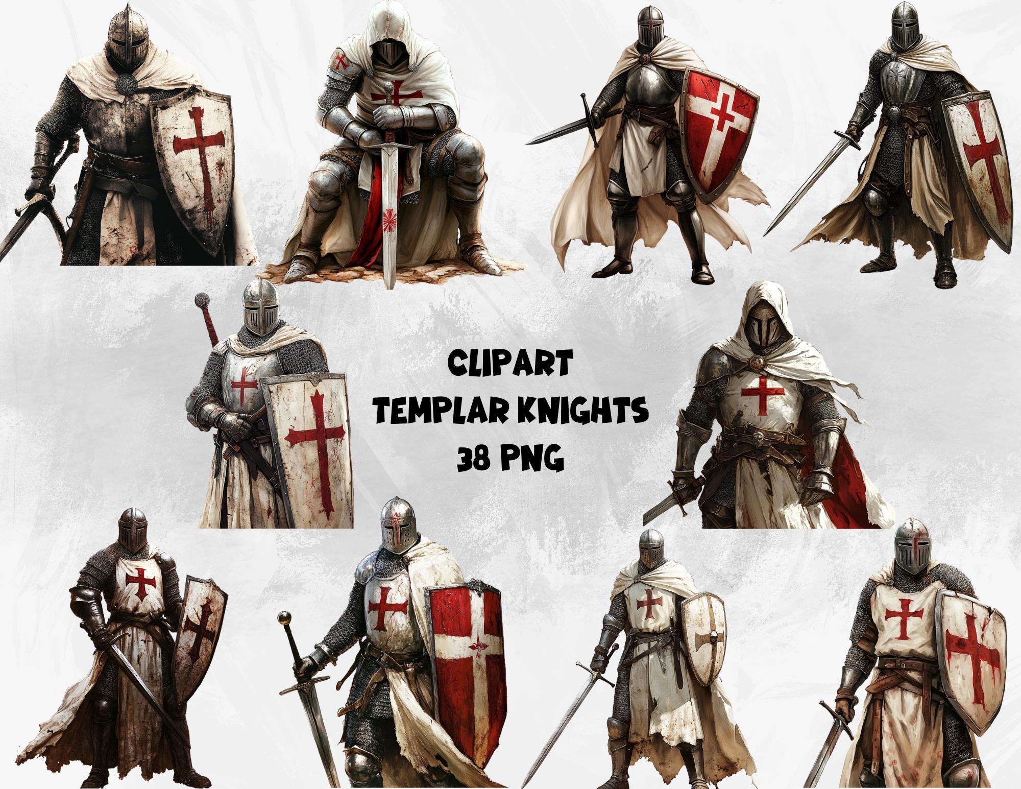 Clipart Templar Knights | Historical Knights Wall Decor | 38 PNG Images ...