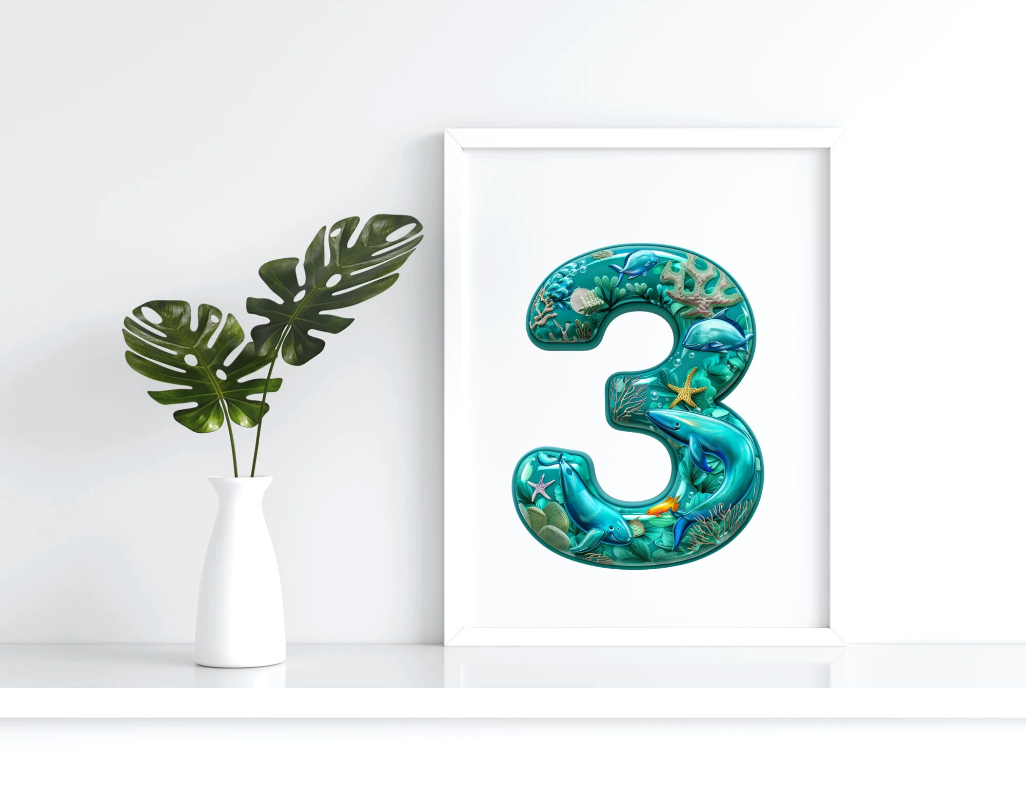 Clipart Oceanic Numbers Oceanic Numbers PNG Digital Print Oceanic ...