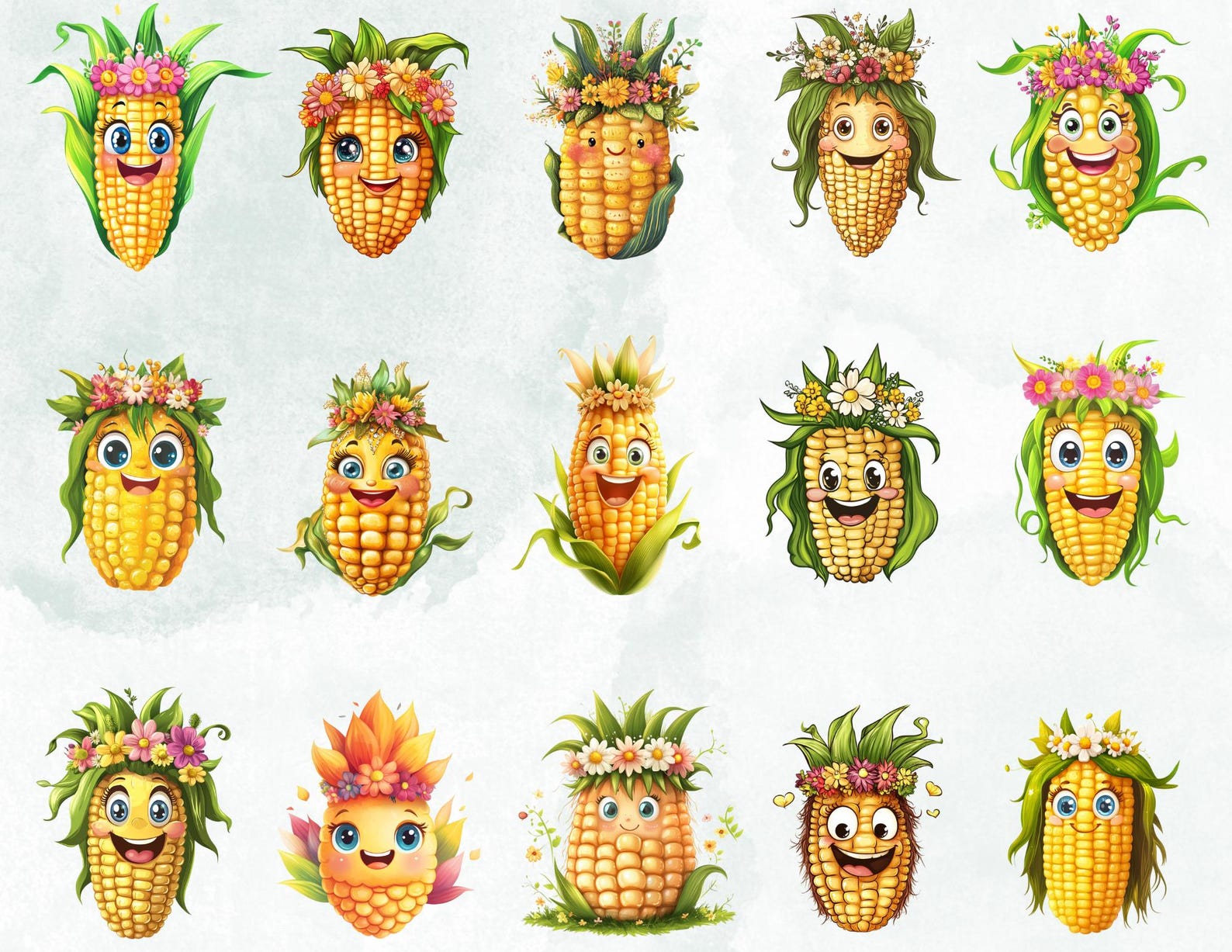 Clipart Cute Corns | Funny Corns 42 PNG | Artistic Corns for Pretty ...
