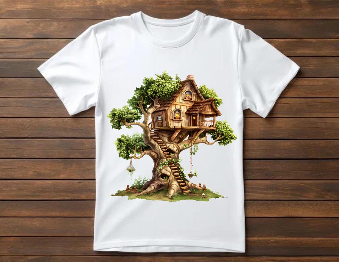 Clipart Pretty Treehouses | Treehouses PNG | Digital Print Magic ...