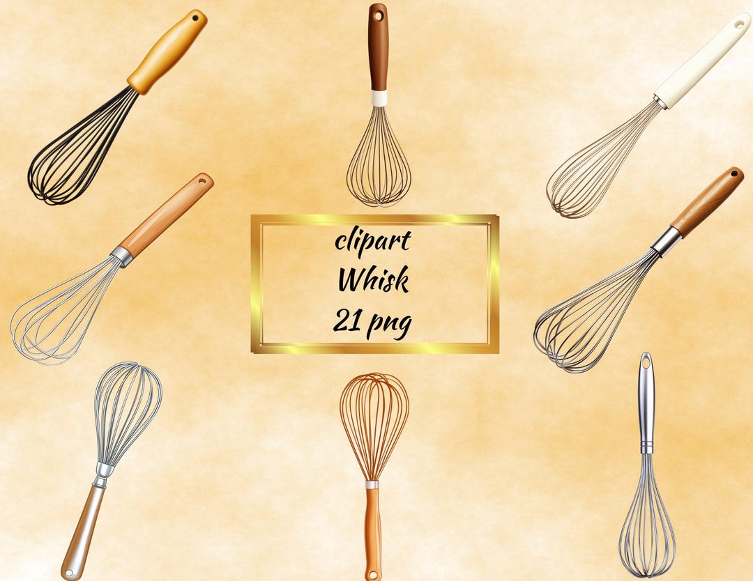 Whisk Clipart Bundle Kitchen PNG Illustrations Digital Whisk Modern ...