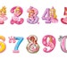 Clipart Princess Numbers Princess Numbers PNG Perfect for Name Days ...