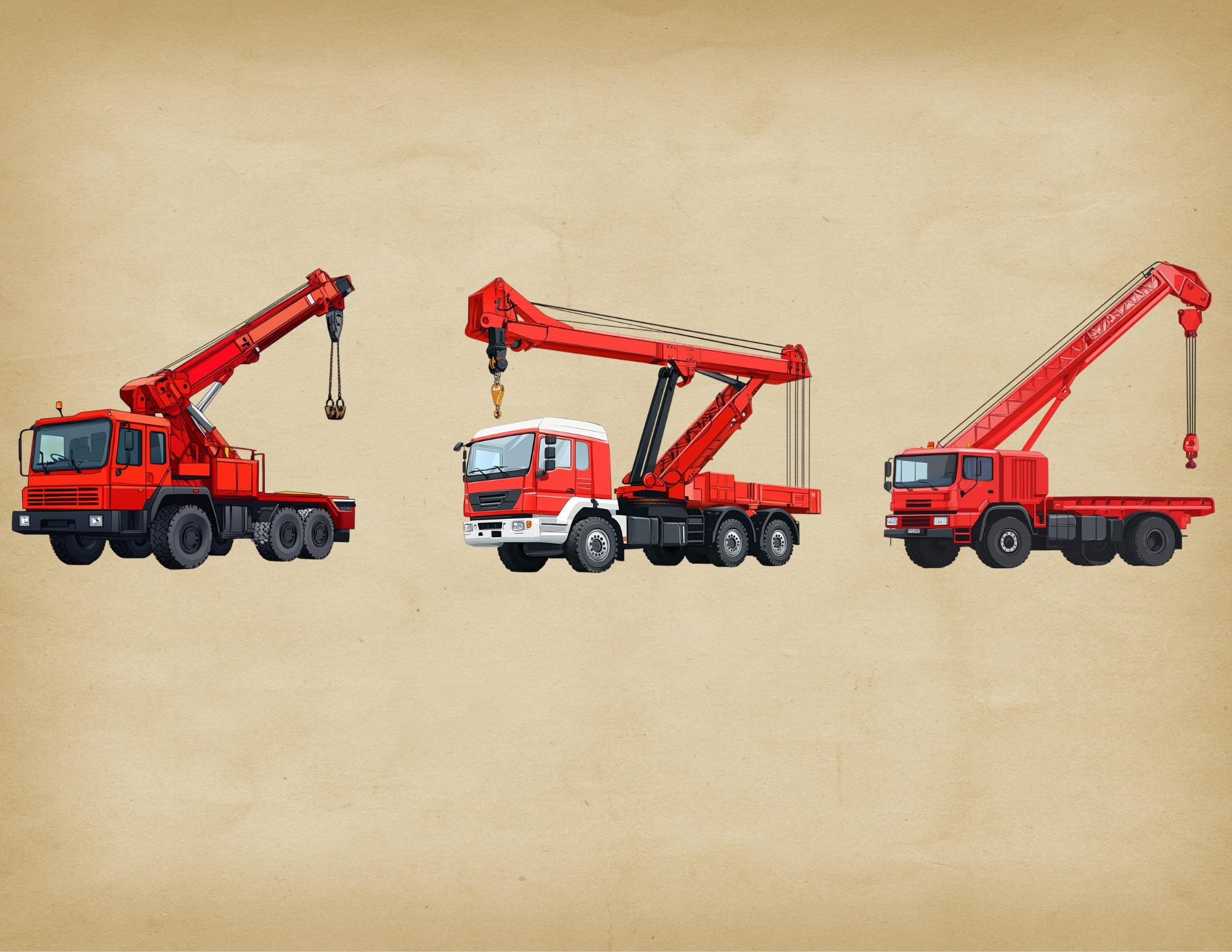 Crane Truck Clipart | Construction Vehicle 30 PNG (commercial Use ...