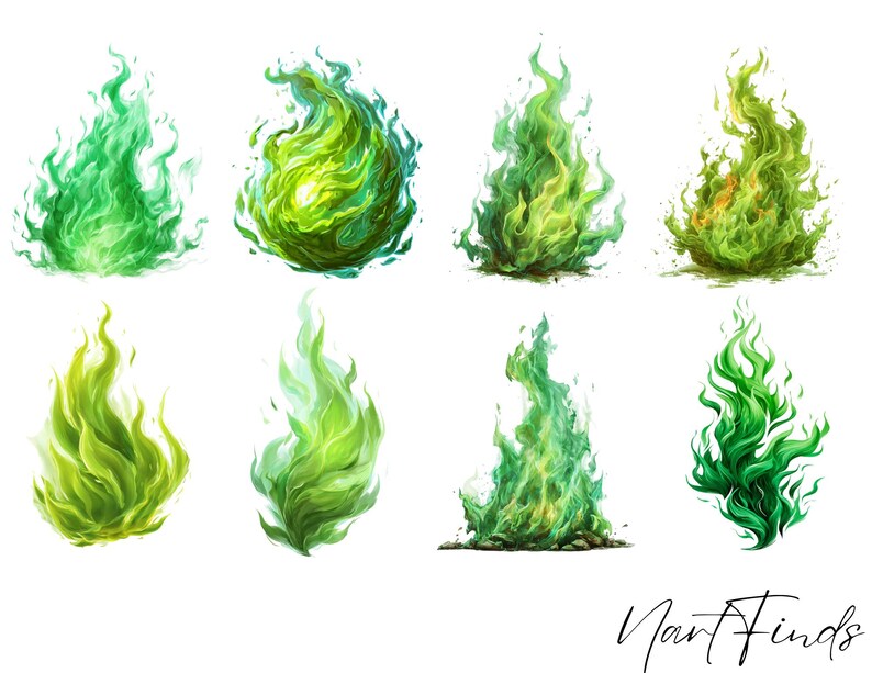 Pink Flame Clipart Bundle: 33 Fire Pngs, Transparent Background ...