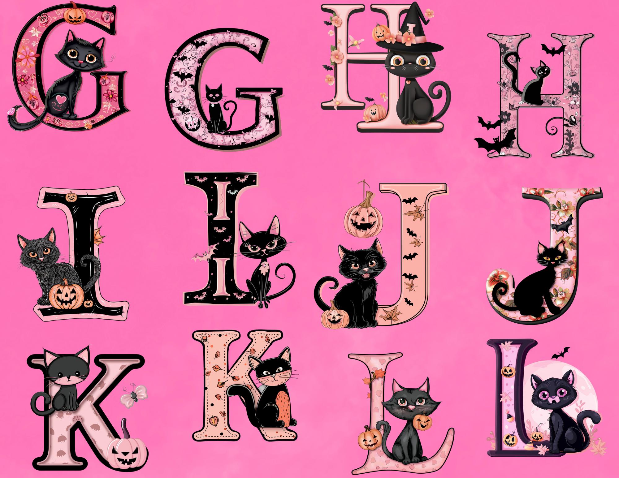 Clipart Halloween Alphabet Clipart A-Z | 2 Versions of Each Letter ...